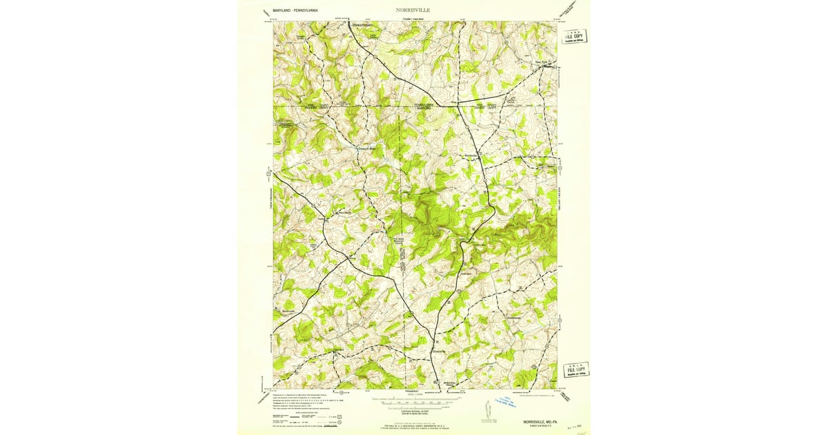 1950s Maps of Madonna Manor, MD | Pastmaps