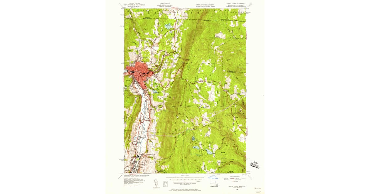 1944 Map of North Adams, MA — High-Res | Pastmaps