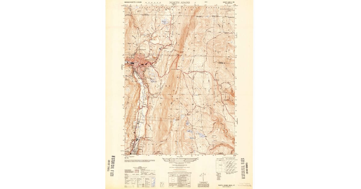 1950 Map of North Adams, MA — High-Res | Pastmaps