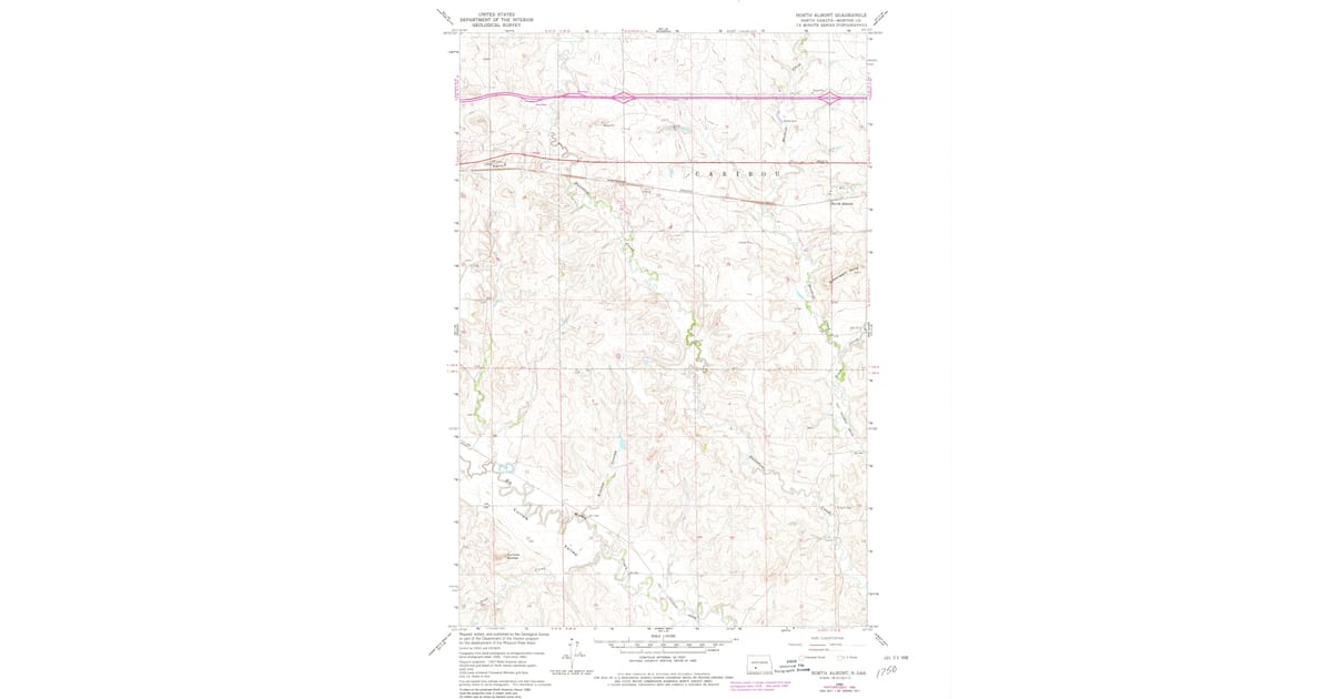 1980 Map of North Almont, Morton County, ND — High-Res | Pastmaps
