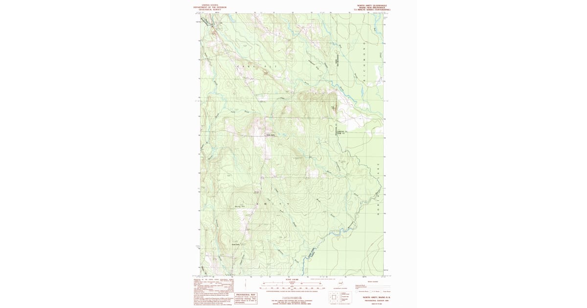1989 Map of North Amity, Aroostook County, ME — High-Res | Pastmaps