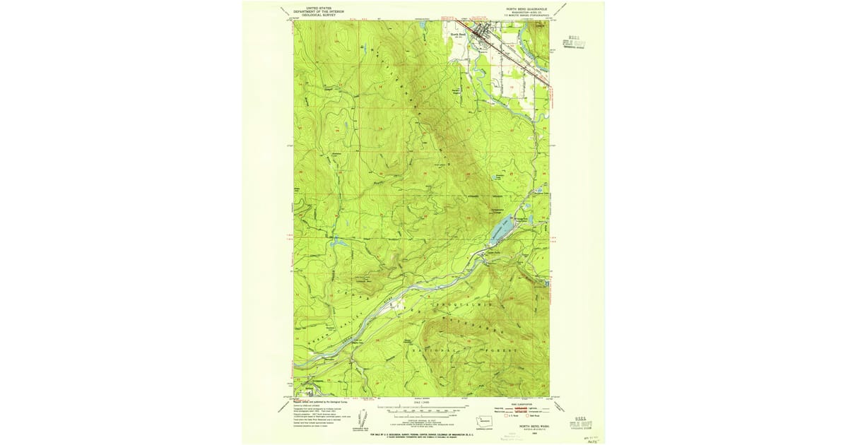 1953 Map of North Bend, WA — High-Res | Pastmaps