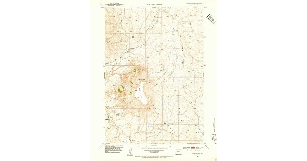 1953 Map of North Butte, Campbell County, WY — High-Res | Pastmaps