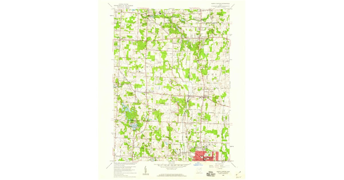 1958 Map of North Canton, OH — High-Res | Pastmaps