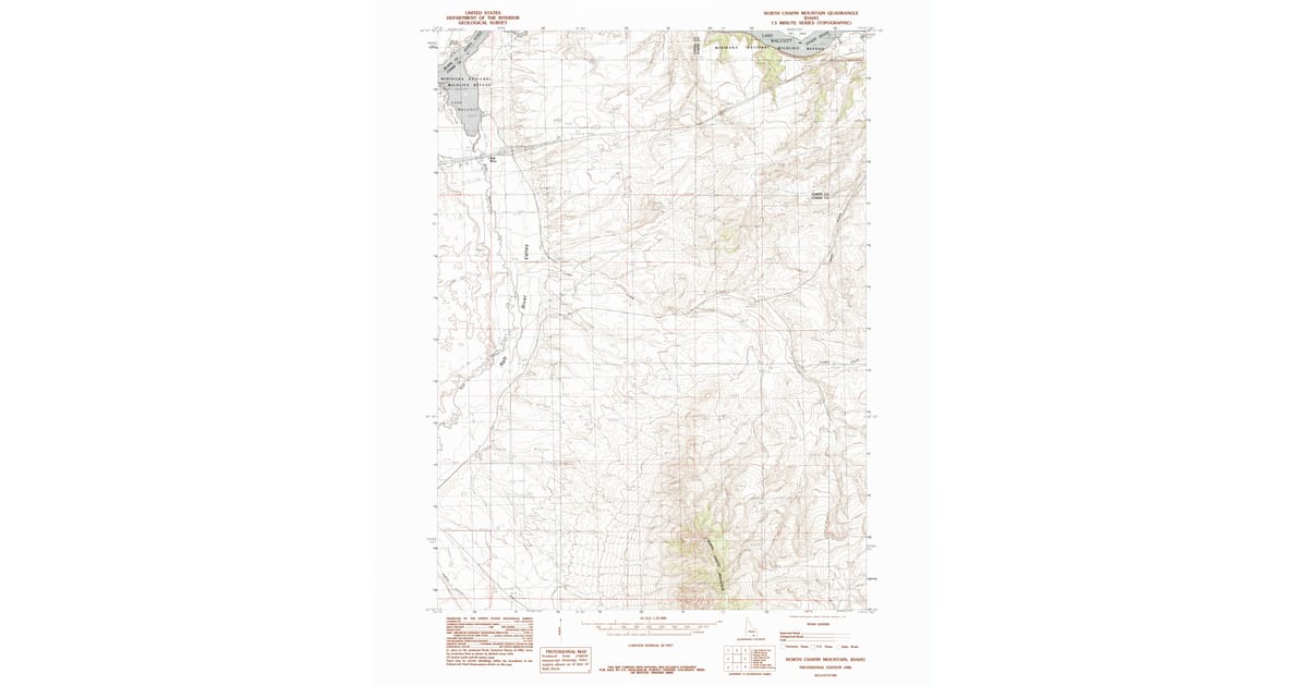 1984 Map of North Chapin Mountain, Cassia County, ID — High-Res | Pastmaps