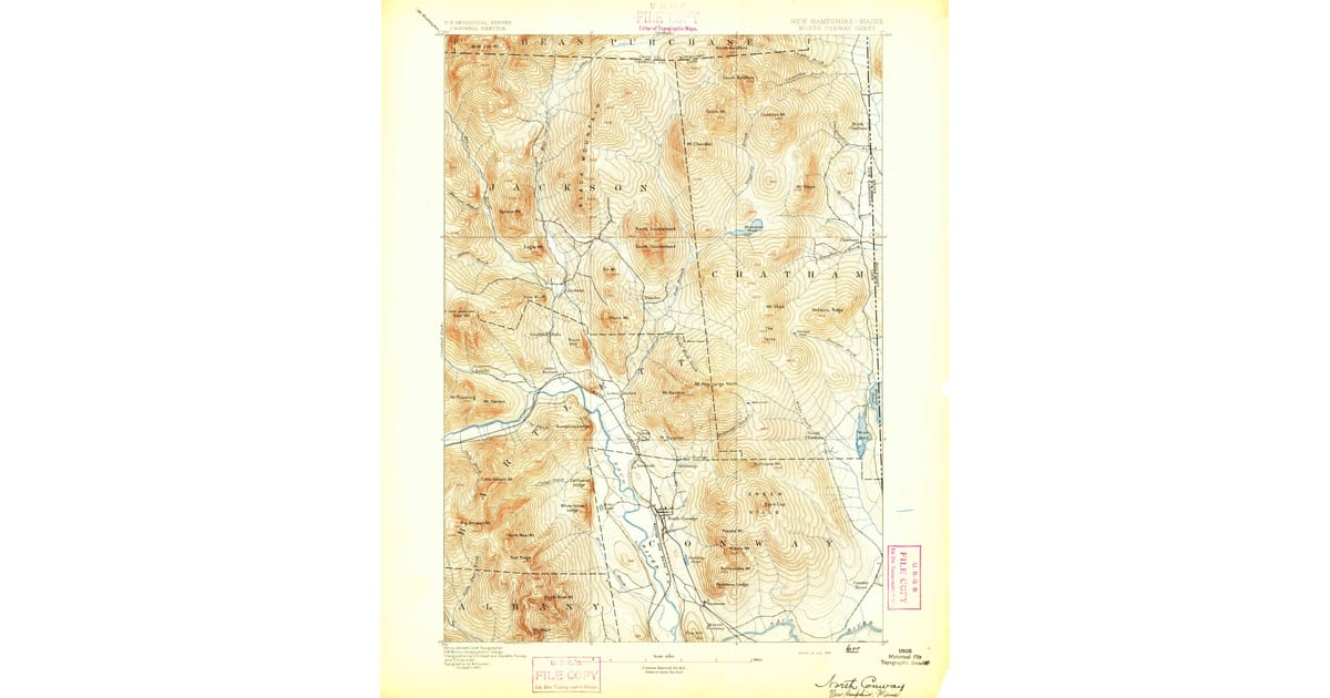 Old Historical Maps of North Conway, Conway | Pastmaps