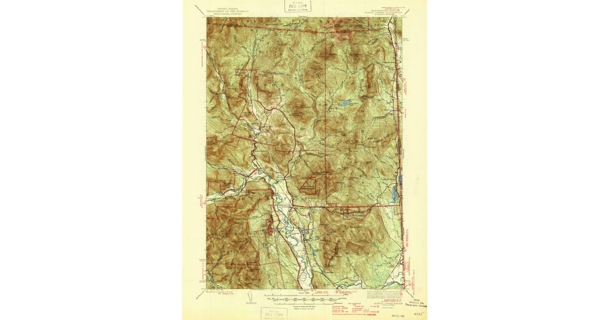 1945 Map of North Conway, NH — High-Res | Pastmaps