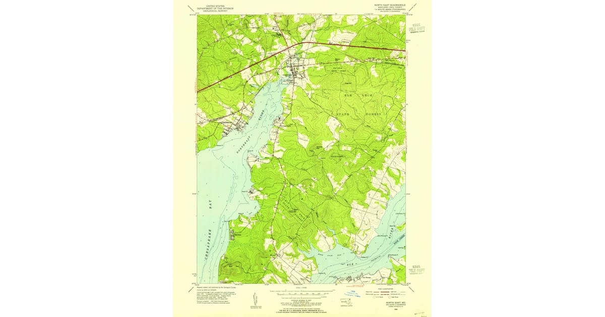 1953 Map of North East, MD — High-Res | Pastmaps