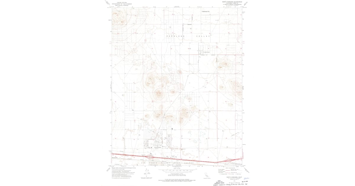 1973 Map of North Edwards, CA — High-Res | Pastmaps