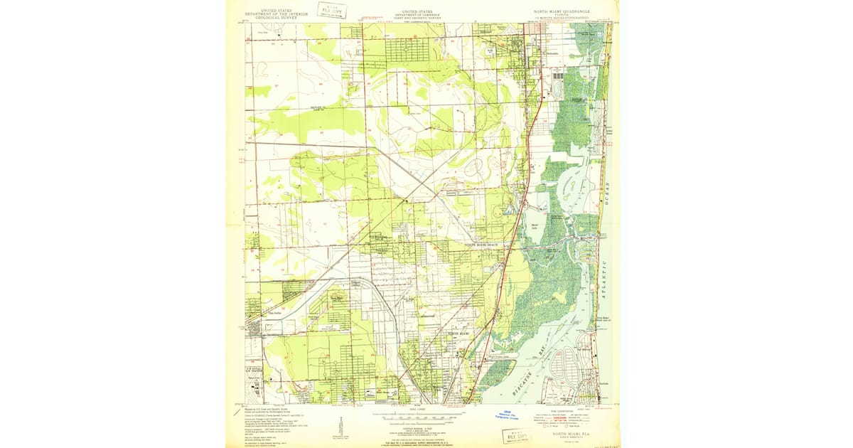 1950s Maps of Carol City, FL | Pastmaps