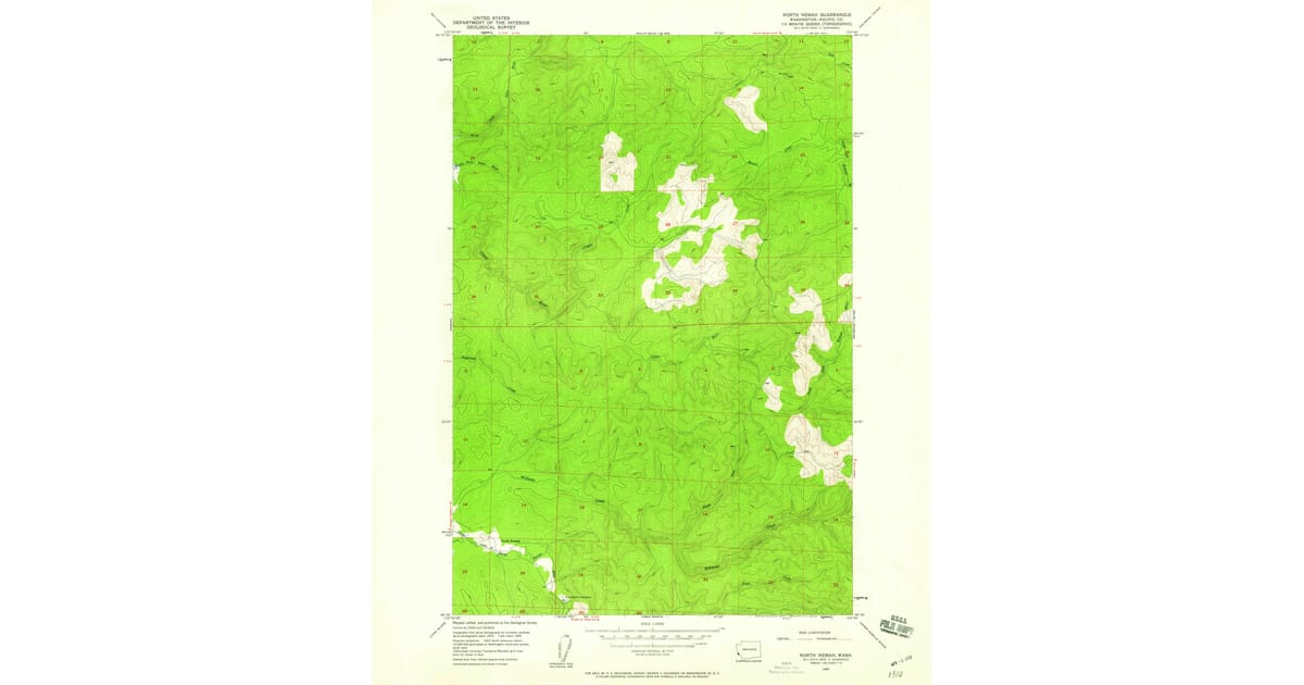 1955 Map of North Nemah, Pacific County, WA — High-Res | Pastmaps