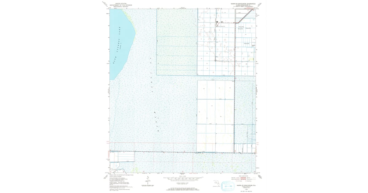 1953 Map of North Of Gum Slough, Indian River County, FL — High-Res ...