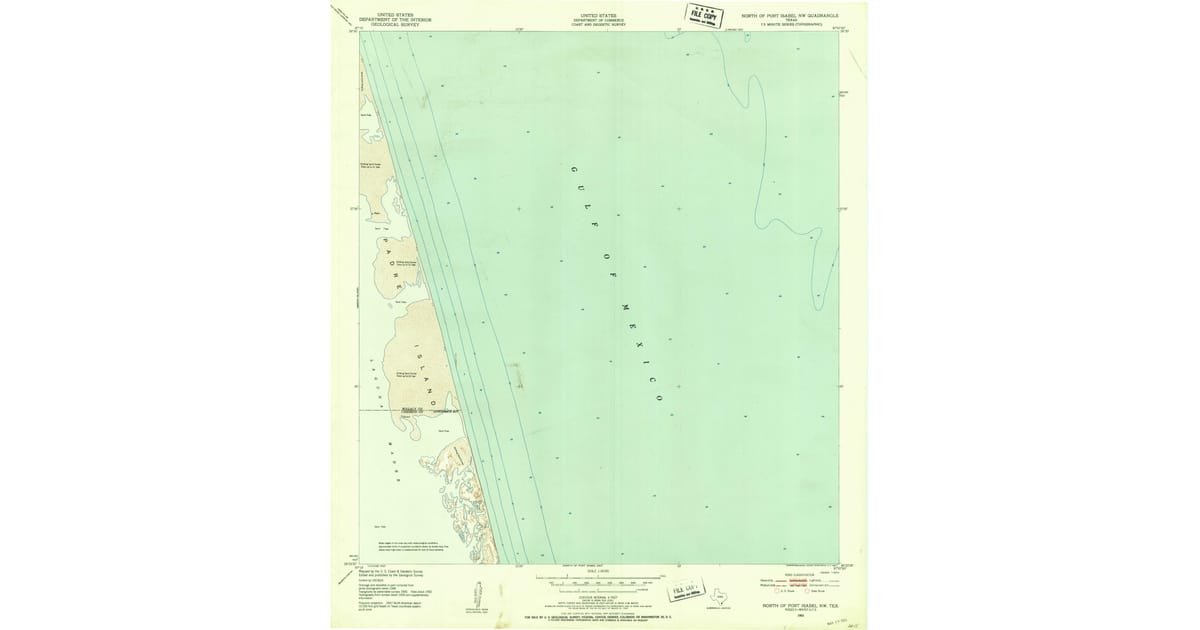 1952 Map of North Of Port Isabel NW, Willacy County, TX — High-Res ...