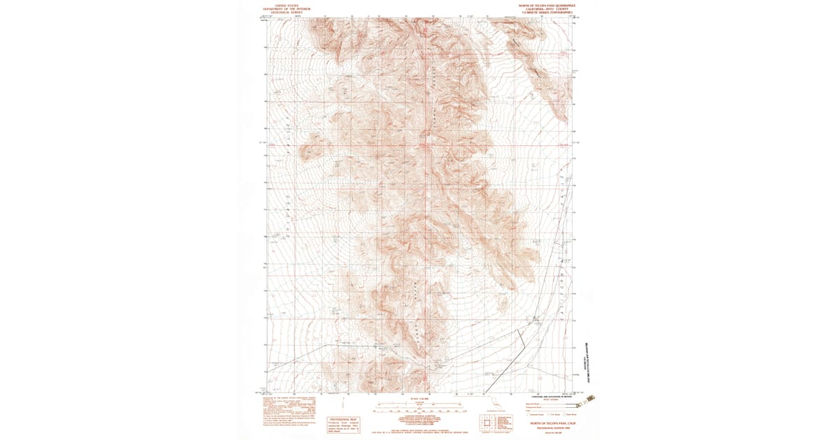 1983 Map of North of Tecopa Pass, Inyo County, CA — High-Res | Pastmaps
