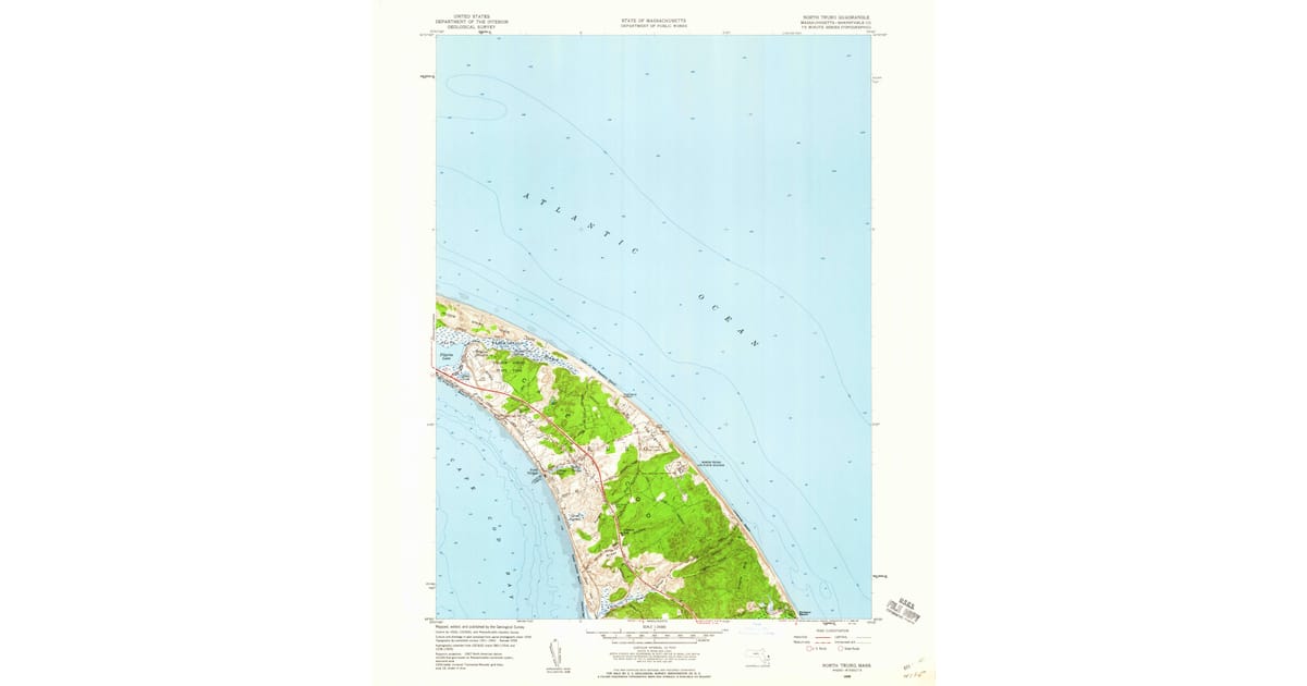 1958 Map of North Truro, Barnstable County, MA — High-Res | Pastmaps