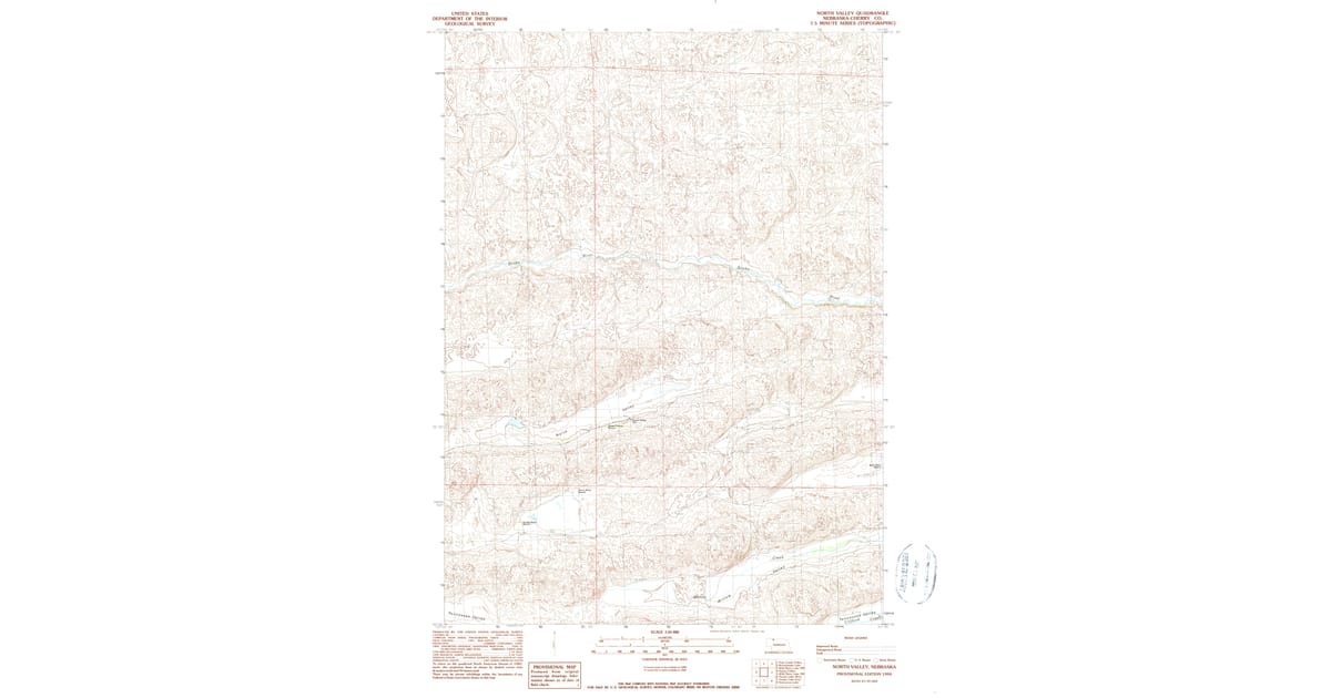 1990 Map of North Valley, Cherry County, NE — High-Res | Pastmaps