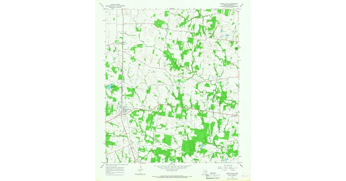 1965 Map of North Zulch, Madison County, TX — High-Res | Pastmaps