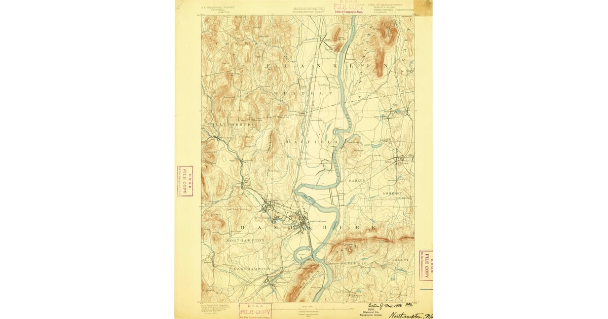 1886 Map of Northampton, MA — High-Res | Pastmaps