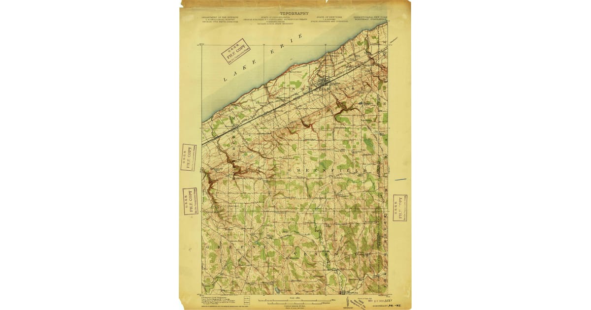1915 Map of Northeast, Erie County, PA — High-Res, 1915 Print | Pastmaps