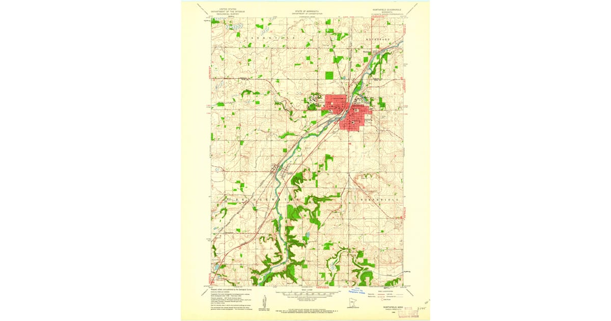1960 Map of Northfield, MN — High-Res | Pastmaps