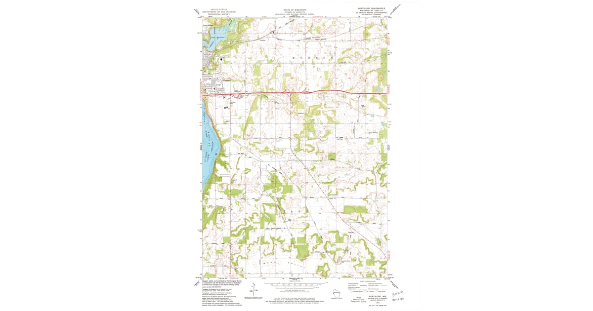 1974 Map of Northline, St. Croix County, WI — High-Res | Pastmaps