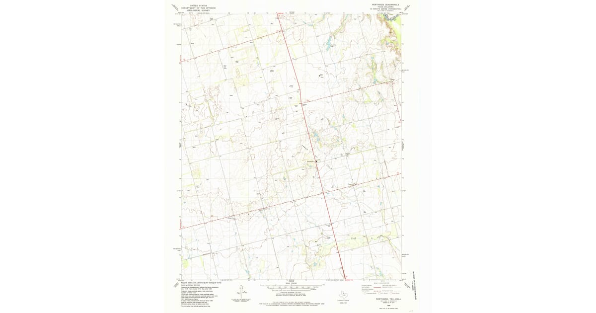 1985 Map of Northside, Wilbarger County, TX — High-Res | Pastmaps