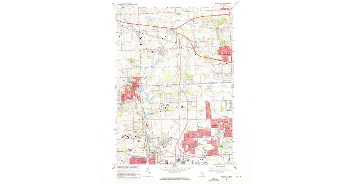 1969 Map of Northville, MI — High-Res | Pastmaps