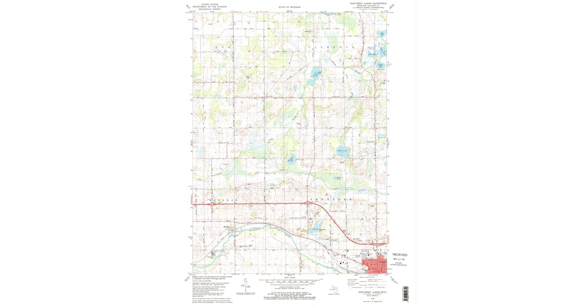 1980s Maps of Albion, MI | Pastmaps