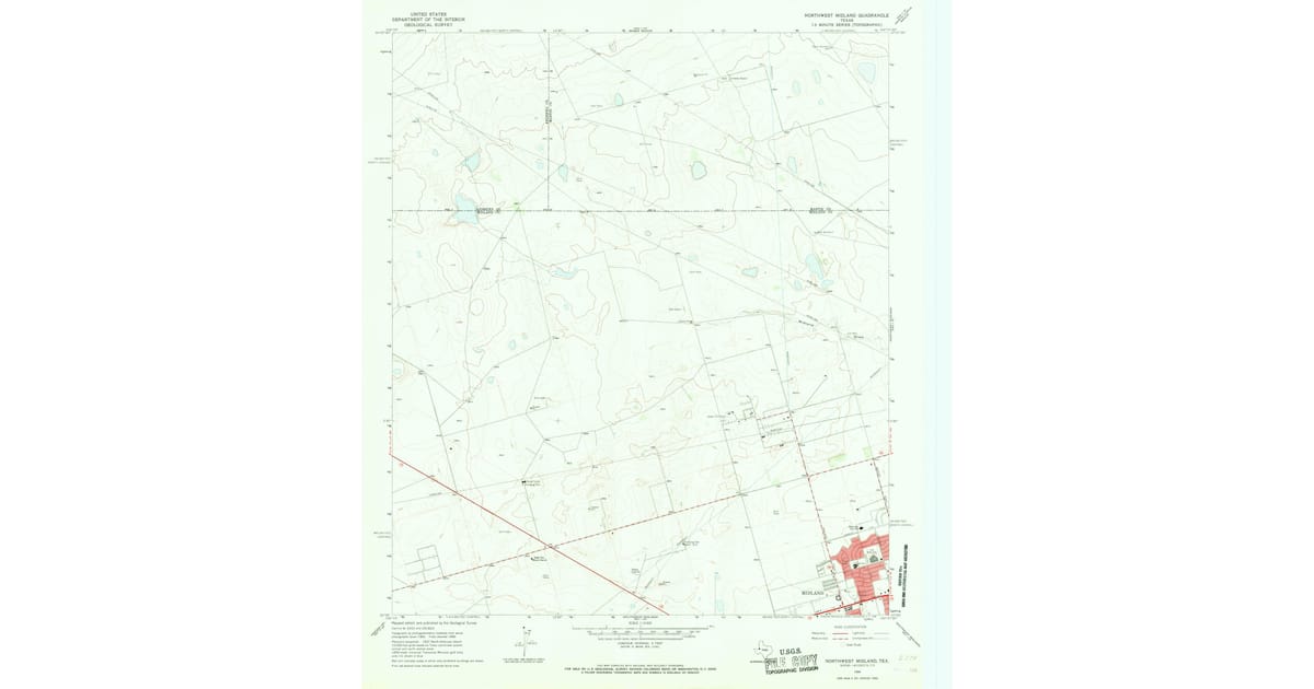 1966 Map of Northwest Midland, Midland County, TX — High-Res | Pastmaps
