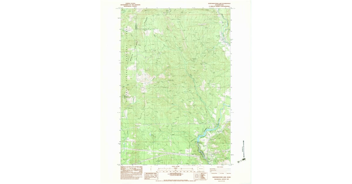 1983 Map of Northwestern Lake, Klickitat County, WA — High-Res | Pastmaps