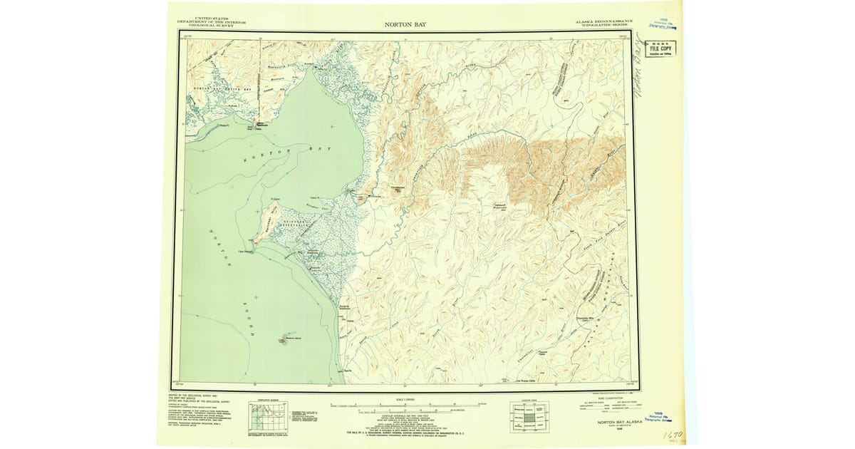 1948 Map of Norton Bay, Nome Borough, AK — High-Res | Pastmaps