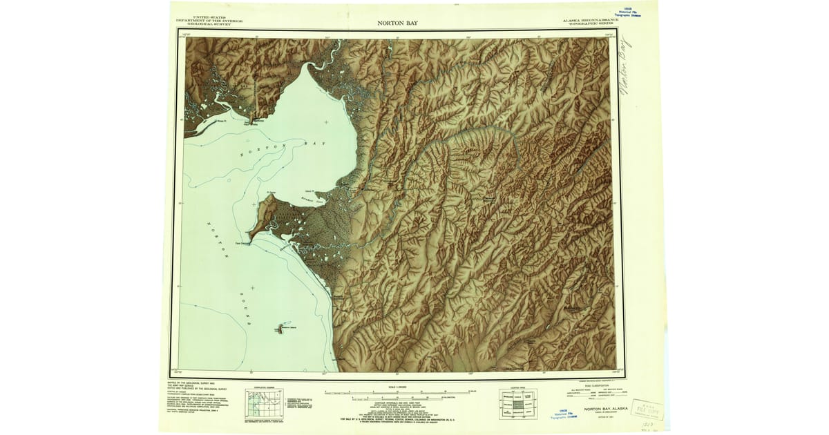 1951 Map of Norton Bay, Nome Borough, AK — High-Res | Pastmaps