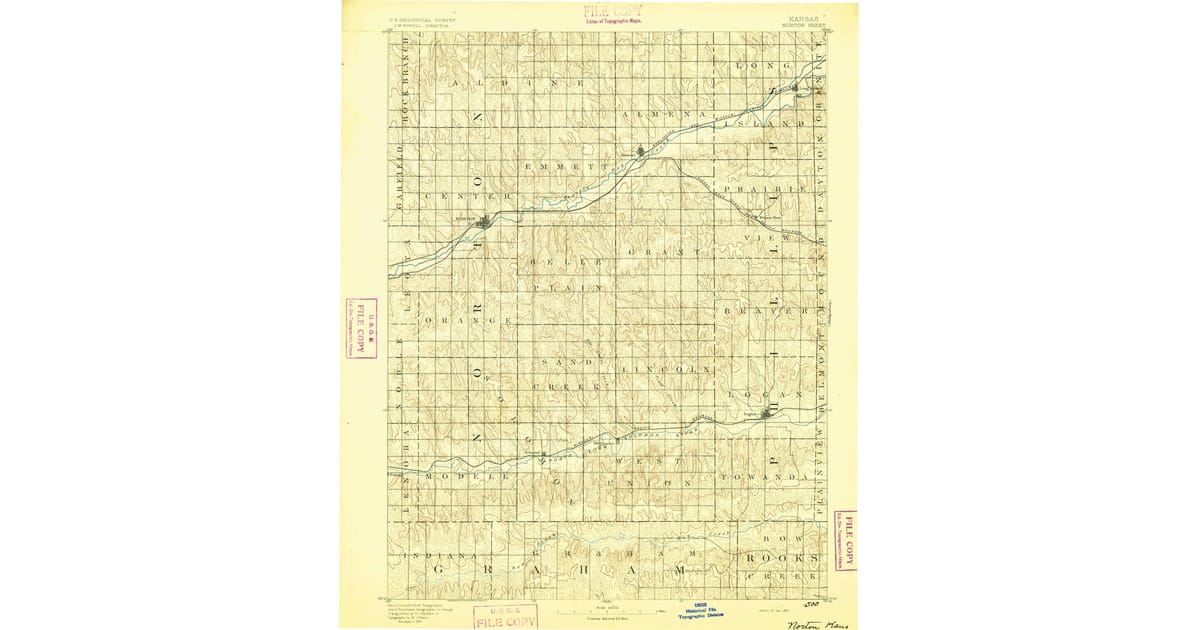 Old Maps of Phillips County, KS for Hiking & Exploration | Pastmaps