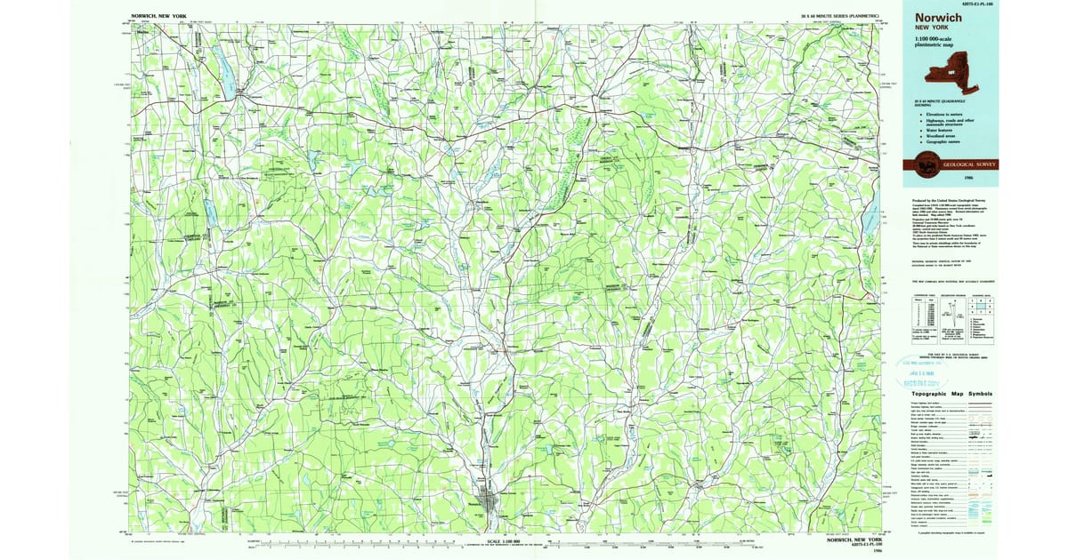 1980s Maps of Plainfield, NY | Pastmaps