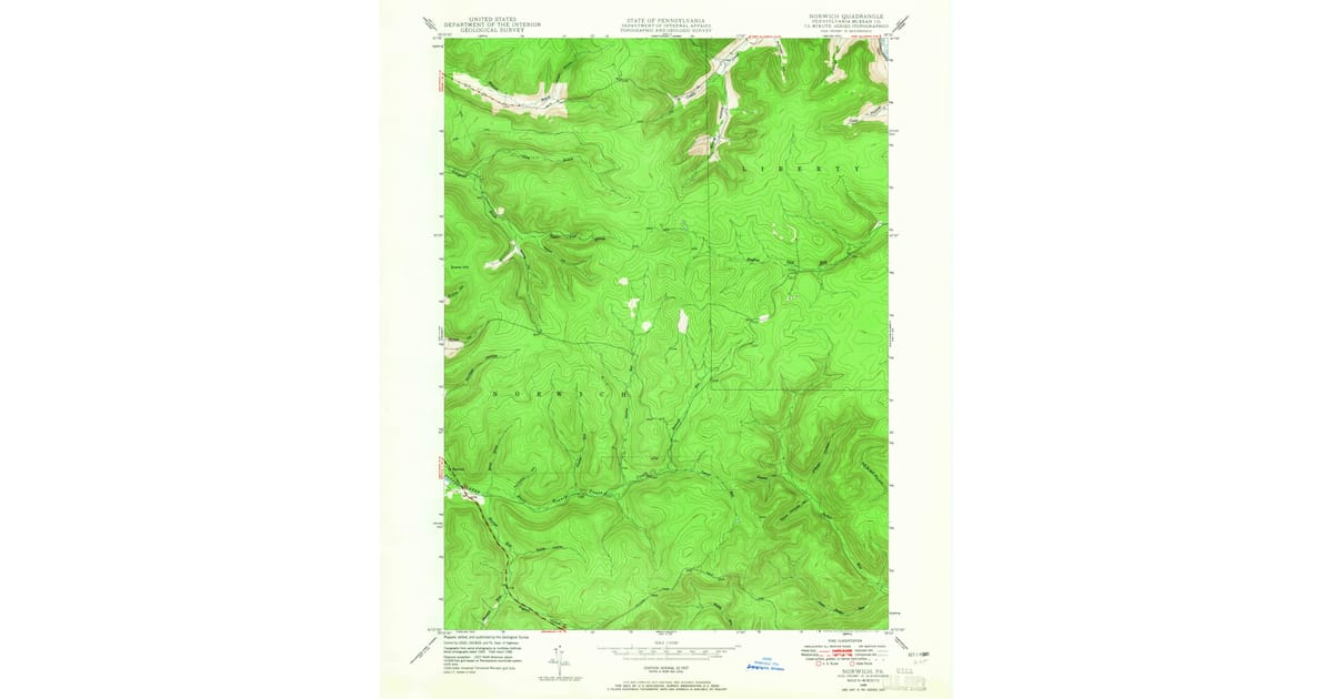 1948 Map of Norwich, McKean County, PA — High-Res | Pastmaps