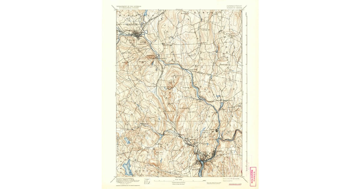 1892 Map of Norwich, CT — High-Res, 1934 Print | Pastmaps