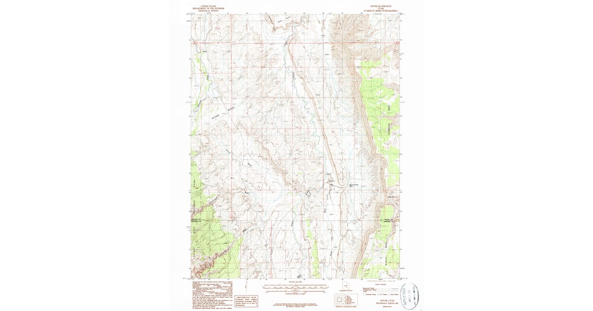 1987 Map of Notom, Wayne County, UT — High-Res | Pastmaps