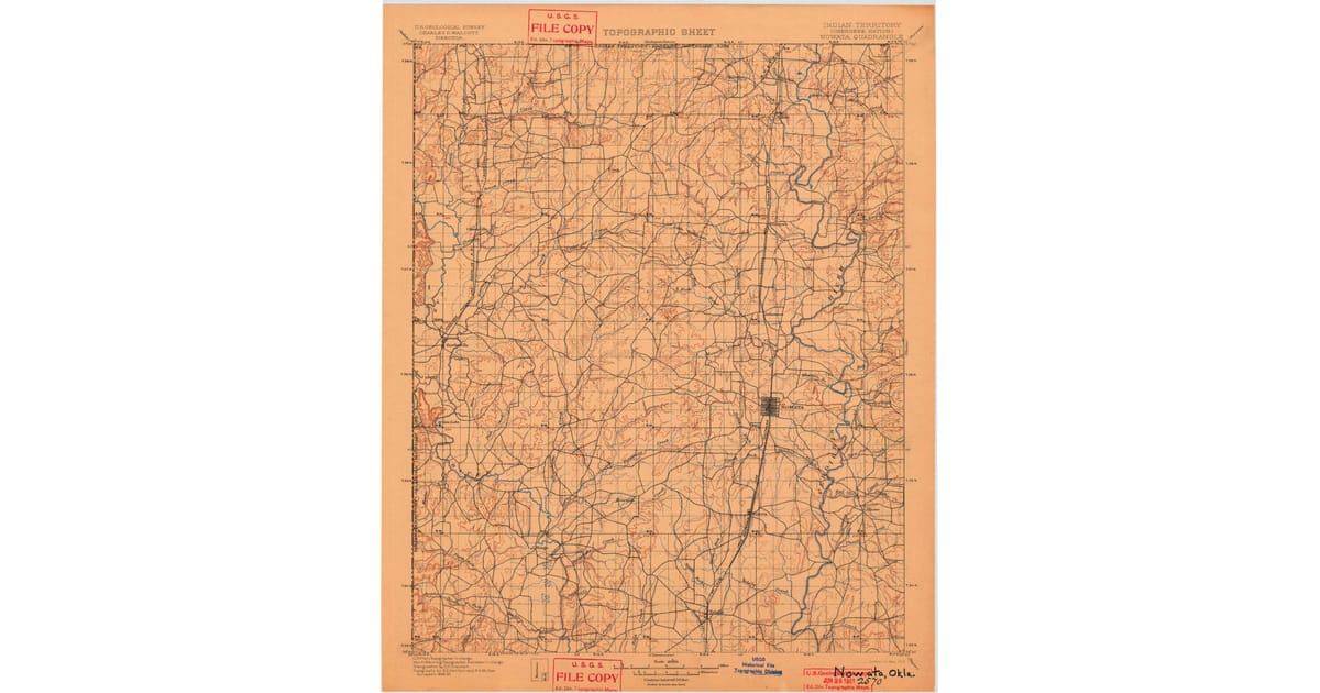 Old Historical Maps of Nowata County, OK | Pastmaps