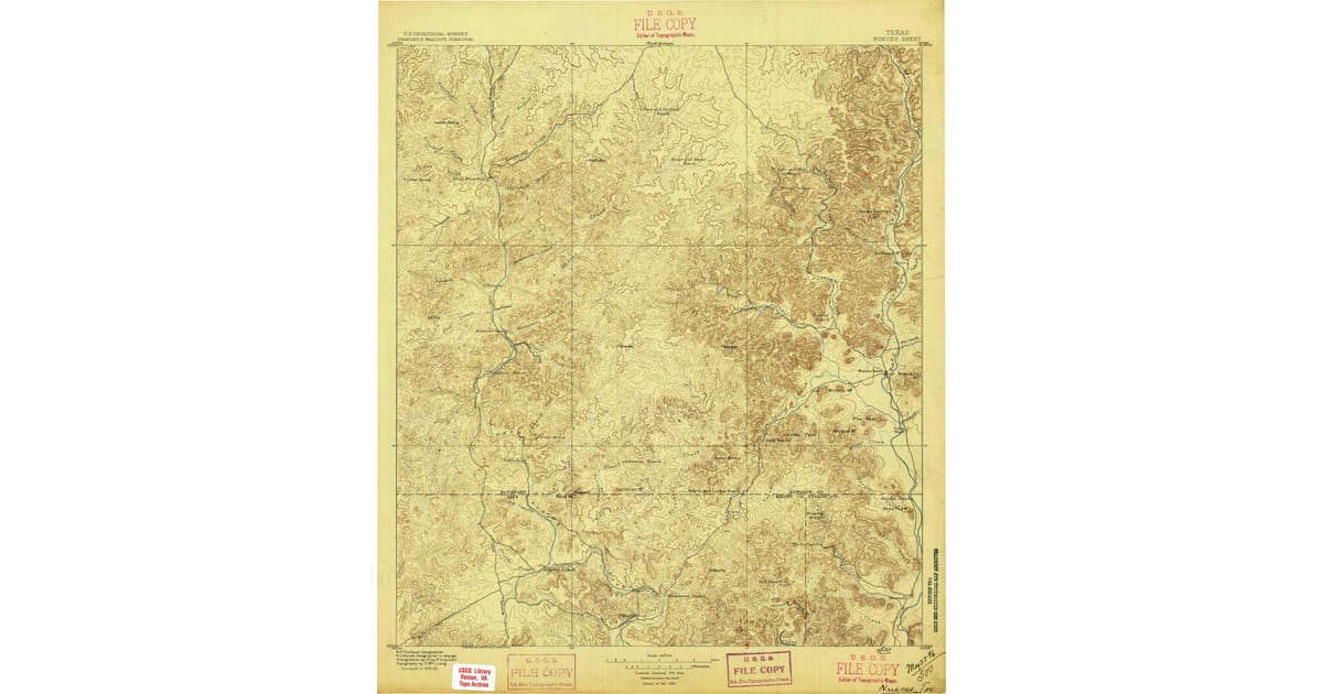 1896 Map of Nueces, Edwards County, TX — High-Res | Pastmaps