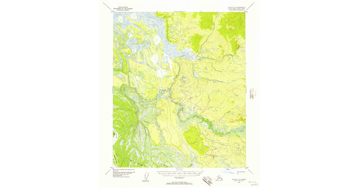 1952 Map of Nulato D-2, Yukon-Koyukuk Borough, AK — High-Res | Pastmaps