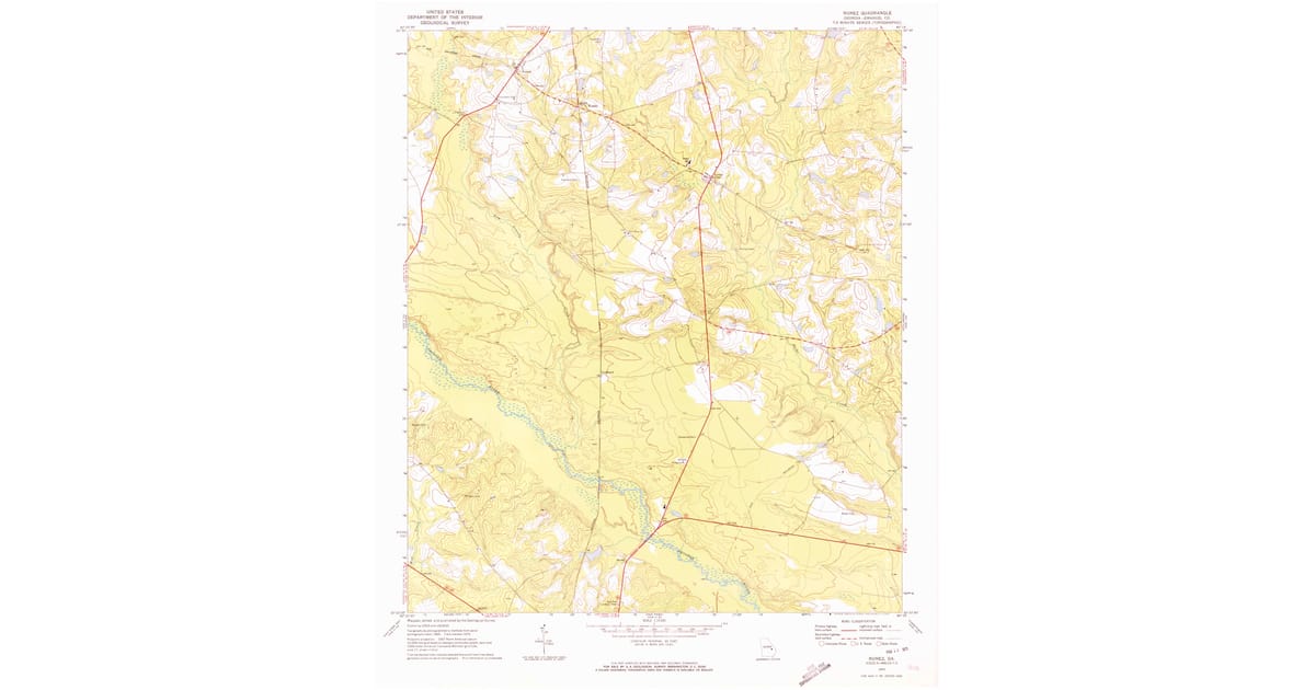 1970 Map of Nunez, GA — High-Res | Pastmaps