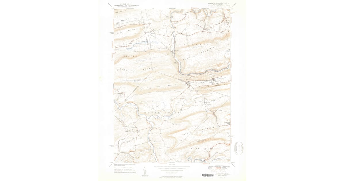1950 Map of Nuremberg, PA — High-Res | Pastmaps