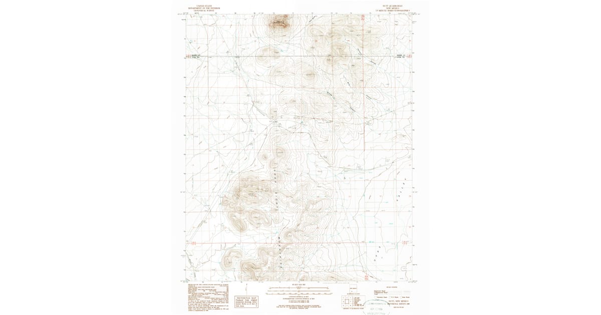 1989 Map of Nutt, Luna County, NM — High-Res | Pastmaps
