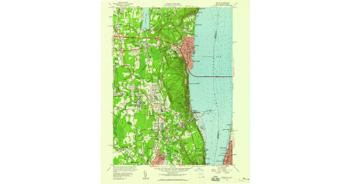 1957 Map of Nyack, NY — High-Res | Pastmaps