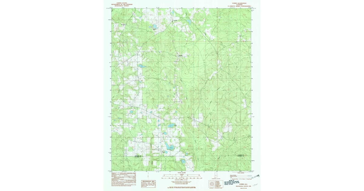 1982 Map of Nymph, Conecuh County, AL — High-Res | Pastmaps