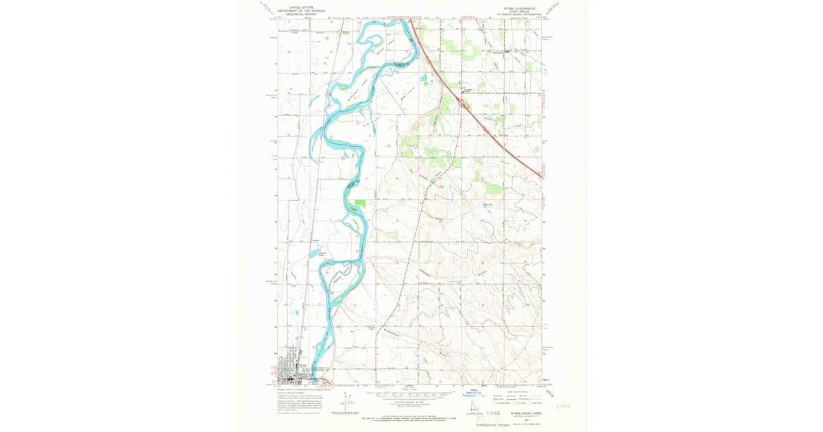 1965 Map of Nyssa, OR — High-Res | Pastmaps