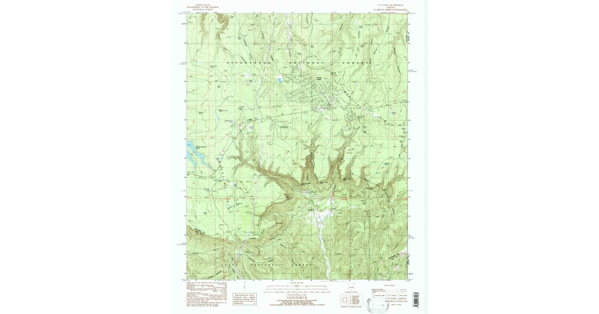 1990s Maps of Coconino County, AZ | Pastmaps