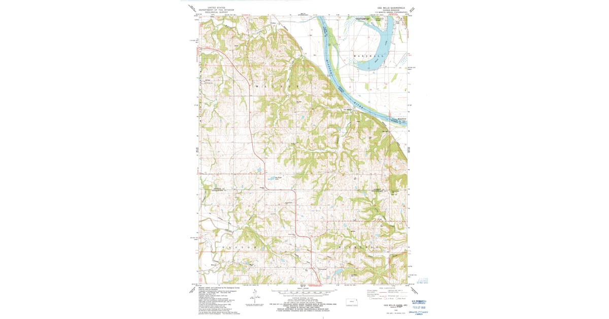 1984 Map of Oak Mills, Atchison County, KS — High-Res | Pastmaps