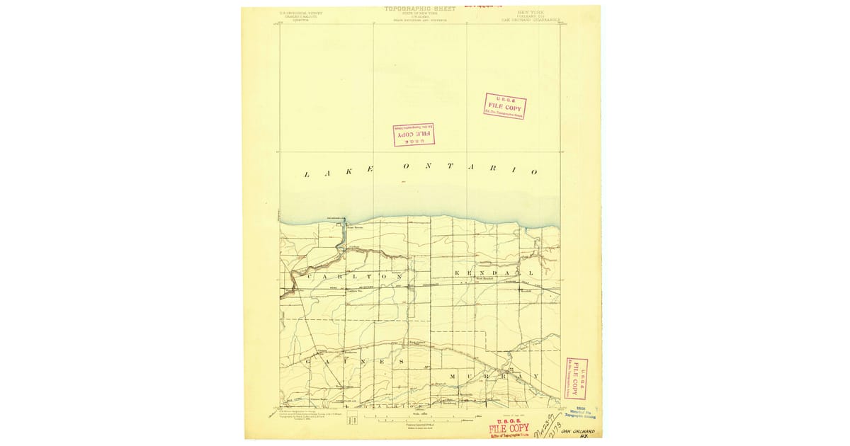 1897 Map of Oak Orchard, Orleans County, NY — High-Res | Pastmaps