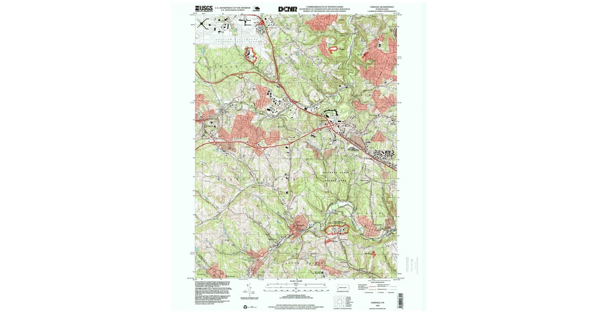 1990s Maps of Oakdale, PA | Pastmaps